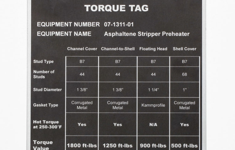 Oil and Gas | Metal Tags, Nameplates, Labels | Metal Marker Mfg