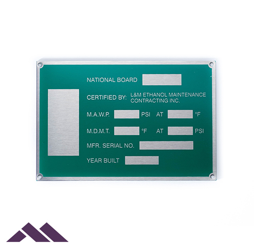 Equipment Tags | Metal Marker Mfg