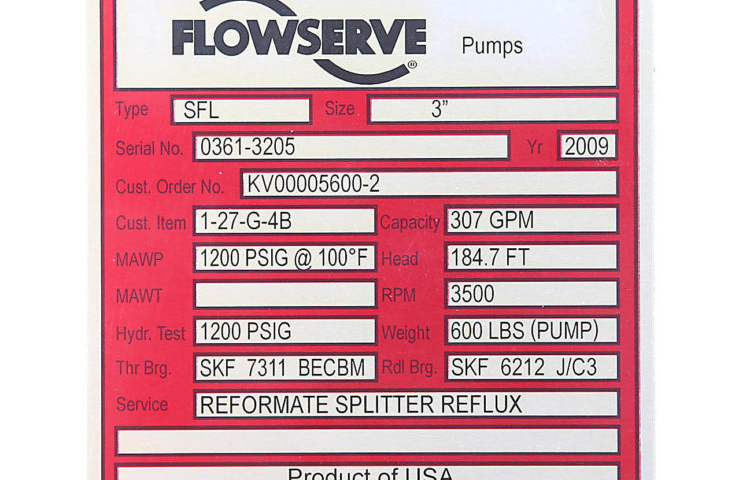 Equipment Nameplates | Custom | Metal Marker Mfg