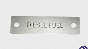 What Are Fuel Tank Identification Tags? | Metal Marker Mfg