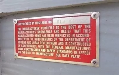 What Is a Mobile Home Data Plate? | Metal Marker Mfg