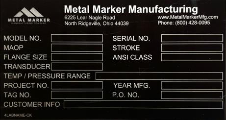Gas Meter Tags for Utility Compliance | Metal Marker Mfg